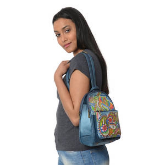Bags | Multicolor Hand Painted Backpack | Poshmark